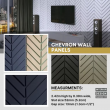 Green-Brown Chevron Panel Slat Wall Decor - Paintable, Moisture ...