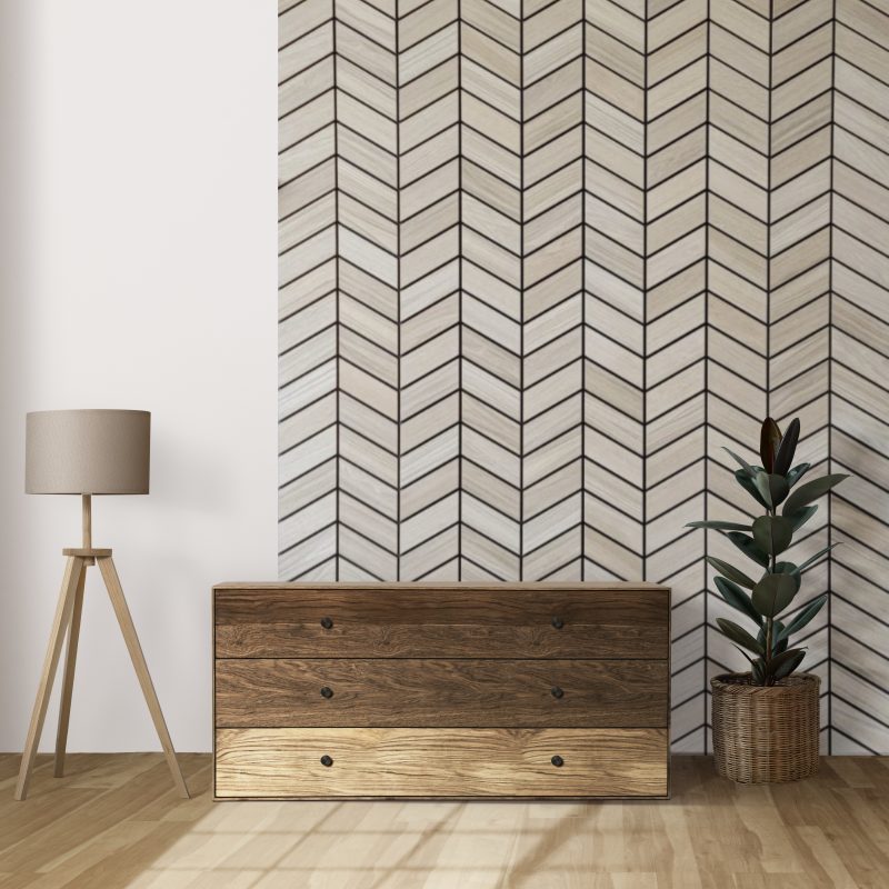 Black Chevron Panel: Modern Slat Wall Decor - 39cm x 242cm, 0.94 sq ...