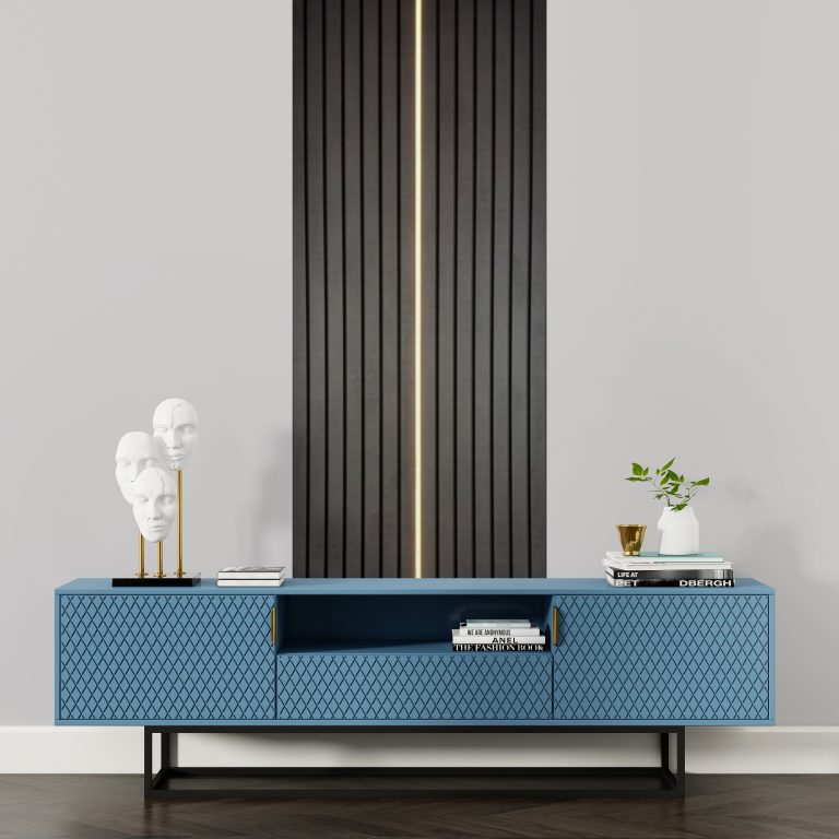 LED Ready Black on Black Modern Slat Wall Panel Chunky 20mm 39cm x ...