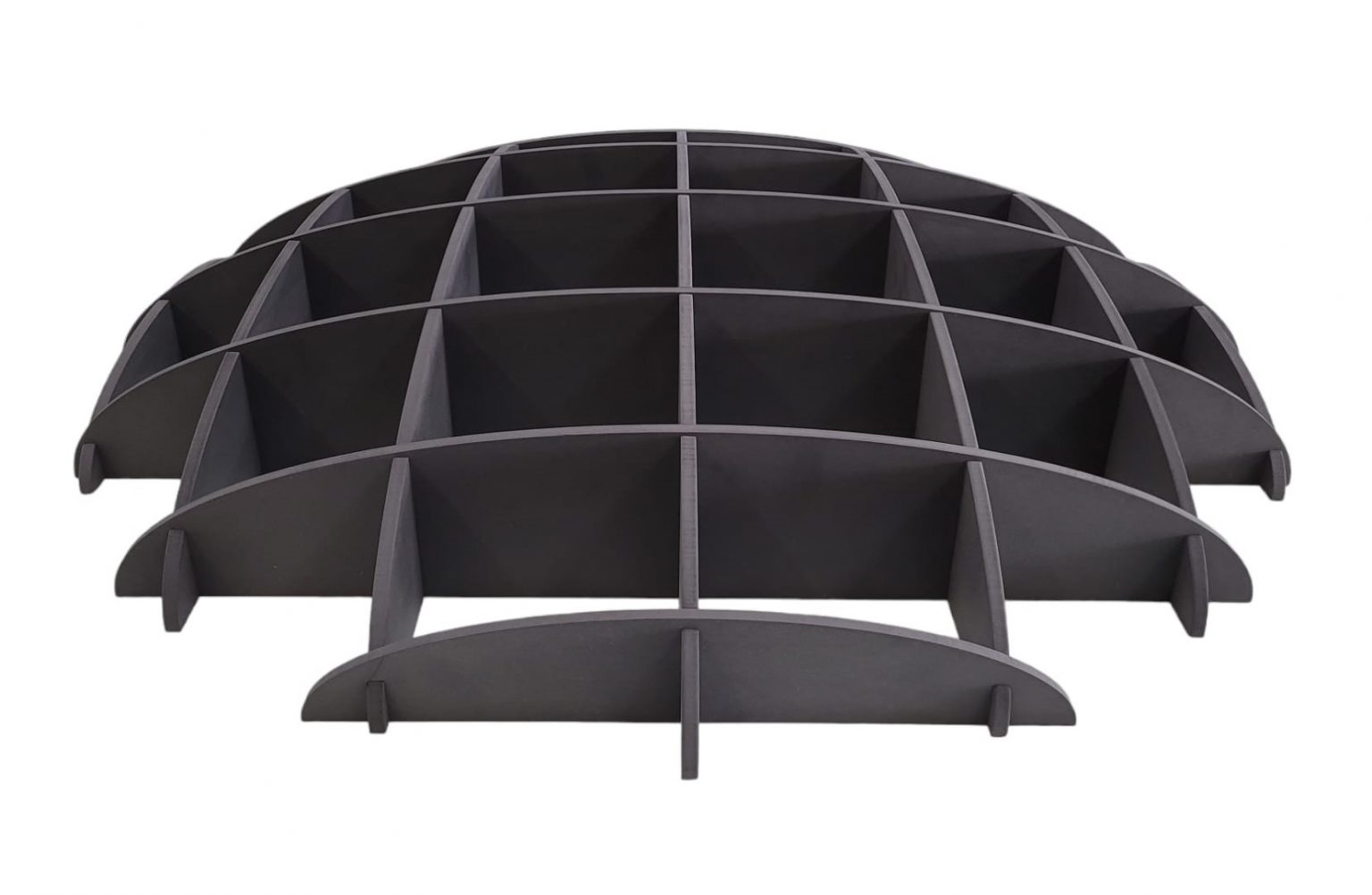 Charcoal Black” Eye” Wall Shelf, Sphere Bookcase, Hanging Geometric ...