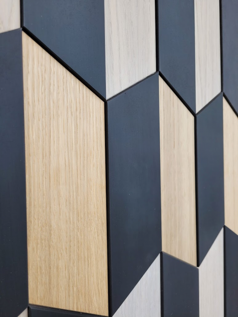 KLEPKI - Premium Oak Veneered MDF Chevron Wall Tiles for Luxury ...